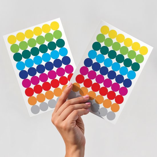 Stippen Stickers - Label Stickers Beschrijfbaar - 108 Stippen Stickers ...