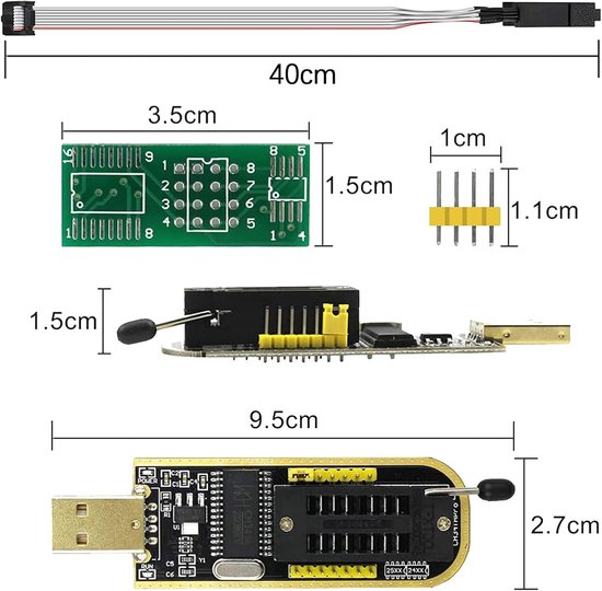 SOIC8 SOP8 Flash Chip IC CH341A USB-programmeur EEPROM Flash-BIOS-chip ...