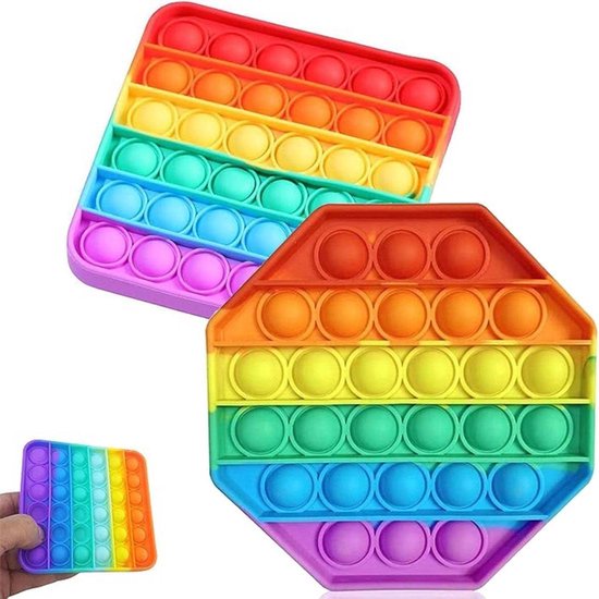 2 stuks Angstverminderend Push and Pop Bubble Sensory Fidget Toy voor ...