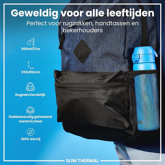 Vacuüm Geïsoleerde Stalen Waterfles 500ml – Lekvrij, Makkelijk te ...