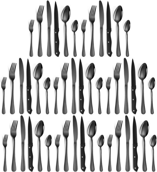 Complete Bestekset voor 8 Personen - 48-delig, Roestvrij Staal,... | bol