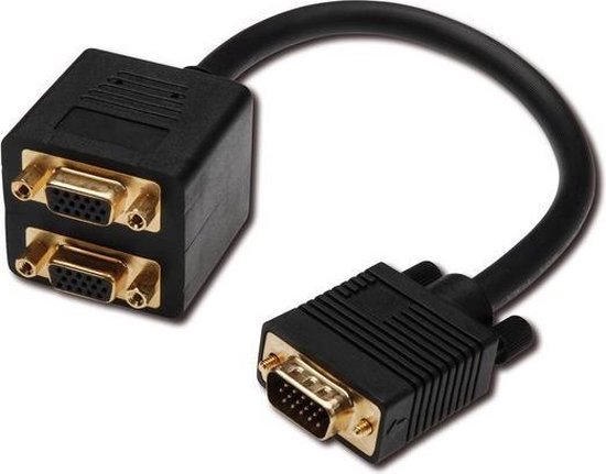 Digitus AK-310400-002-S VGA-kabel VGA Y-kabel VGA-stekker 15-polig, VGA ...