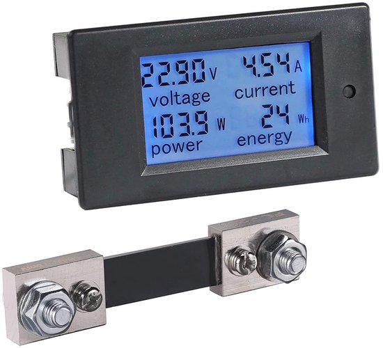 Digitale Stroom, Spanning en Vermogen Meter - 4 in 1 Multimeter 100A ...