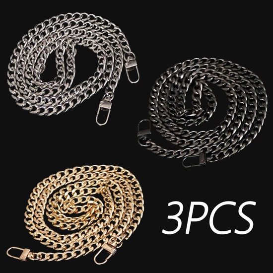 Ketting voor tas 3 stuks metalen handtas kettingriem vervangende ...
