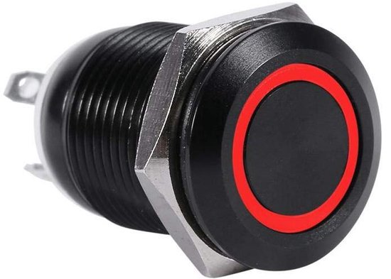 LED Knop Schakelaar Auto 12 V 2A 12 mm LED Licht Momentary Drukknop ...