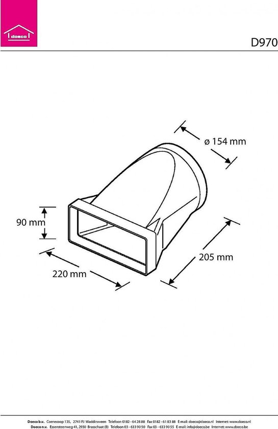 domus 970 wit beginstuk Doeco Luchtafvoer | bol