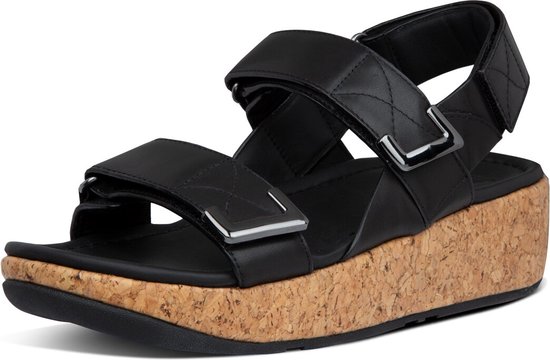 FitFlop Remi Adjustable Back-Strap Sandals Leather ZWART - Maat 41 ...