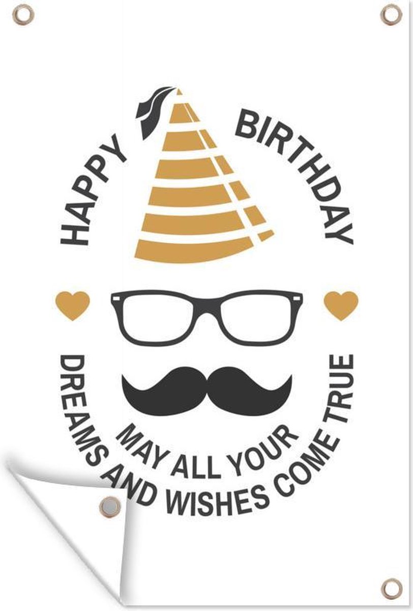 Affiche de jardin Happy Birthday - CM - Citation pour un anniversaire ...