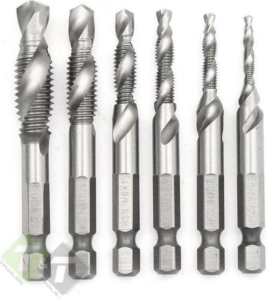 Boor tap set, Tapset, 6 delig, Metrisch, Tappenset, Hofftech | bol.com