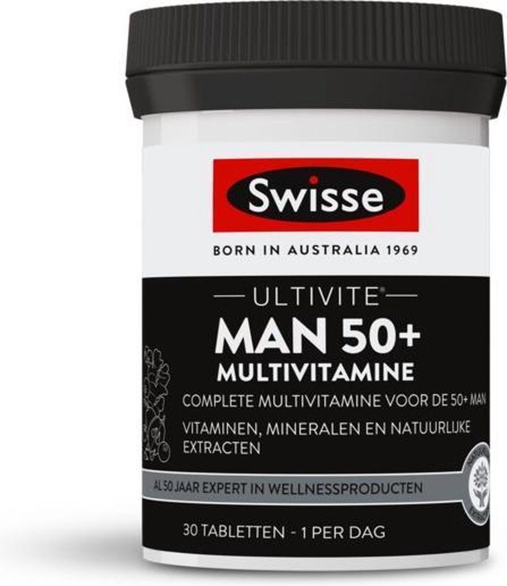 Swisse multivitaminen 50+ Man - 30 stuks - Voedingssupplement | bol.com