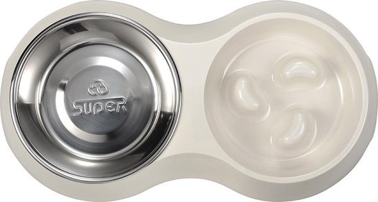 Voerbak hond of kat dubbel - waterbak - 37 x 22 x 10 cm - drinkbak hond ...