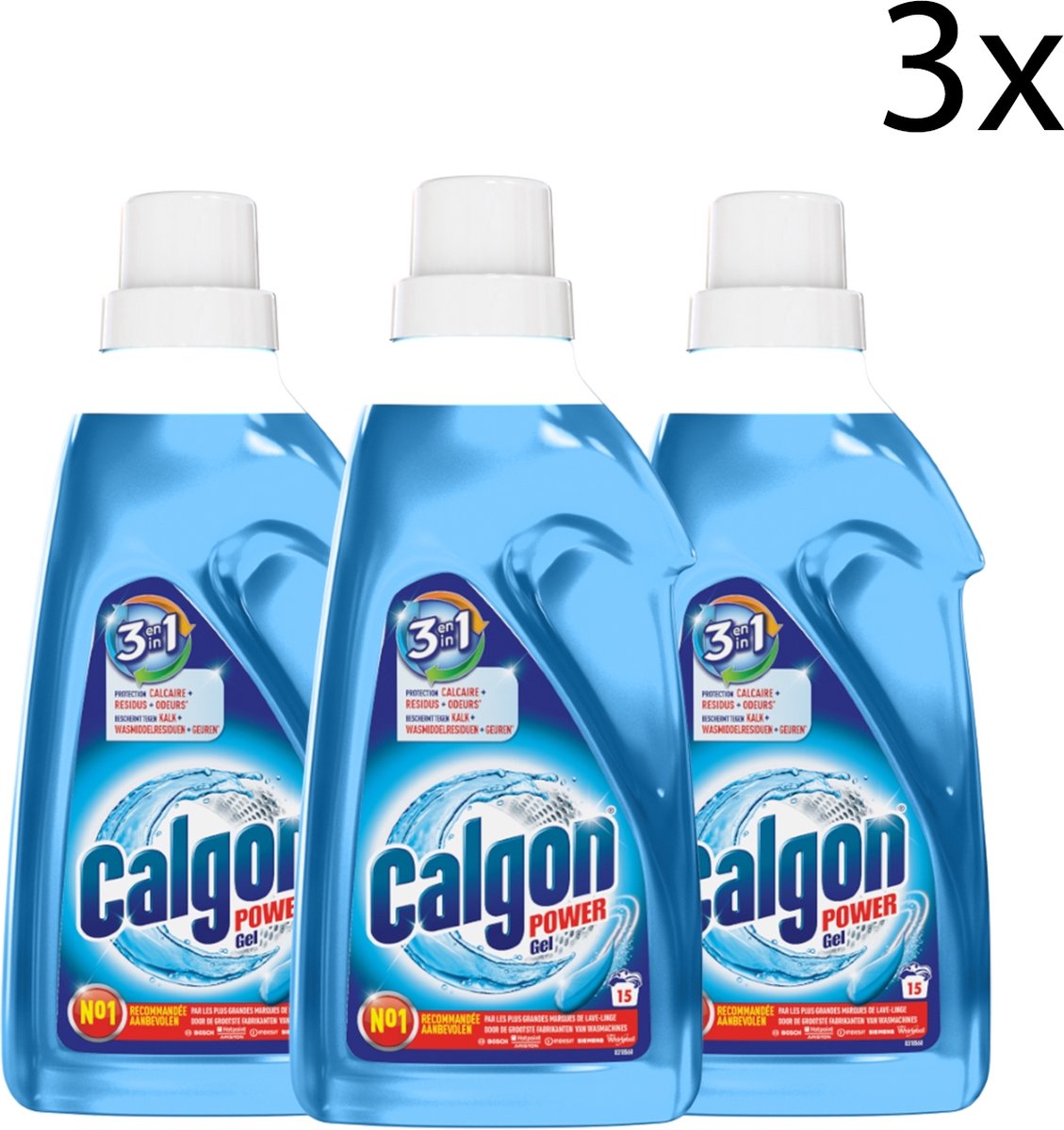 Calgon 3 in 1 Power Gel Wasmachine Reiniger en Anti kalk - 750 ml x3 | bol