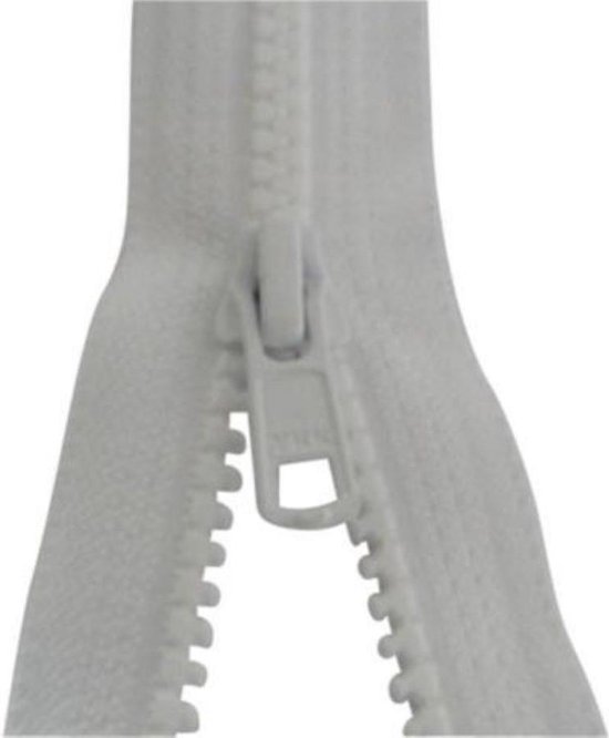 YKK ritssluiting bloktand, 8mm, deelbaar, Wit, 70 cm, per stuk. | bol