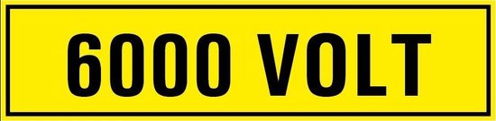 6000 volt sticker 60 x 15 mm | bol.com