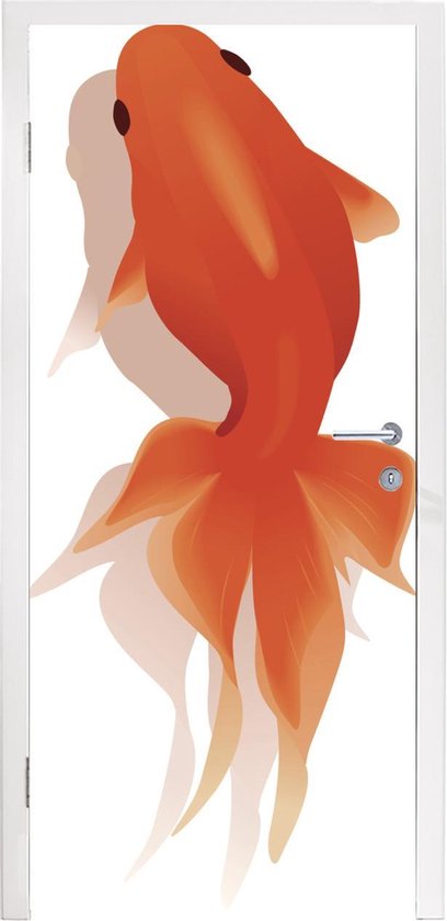Sticker pour porte Illustration poisson rouge - Une illustration d'un ...