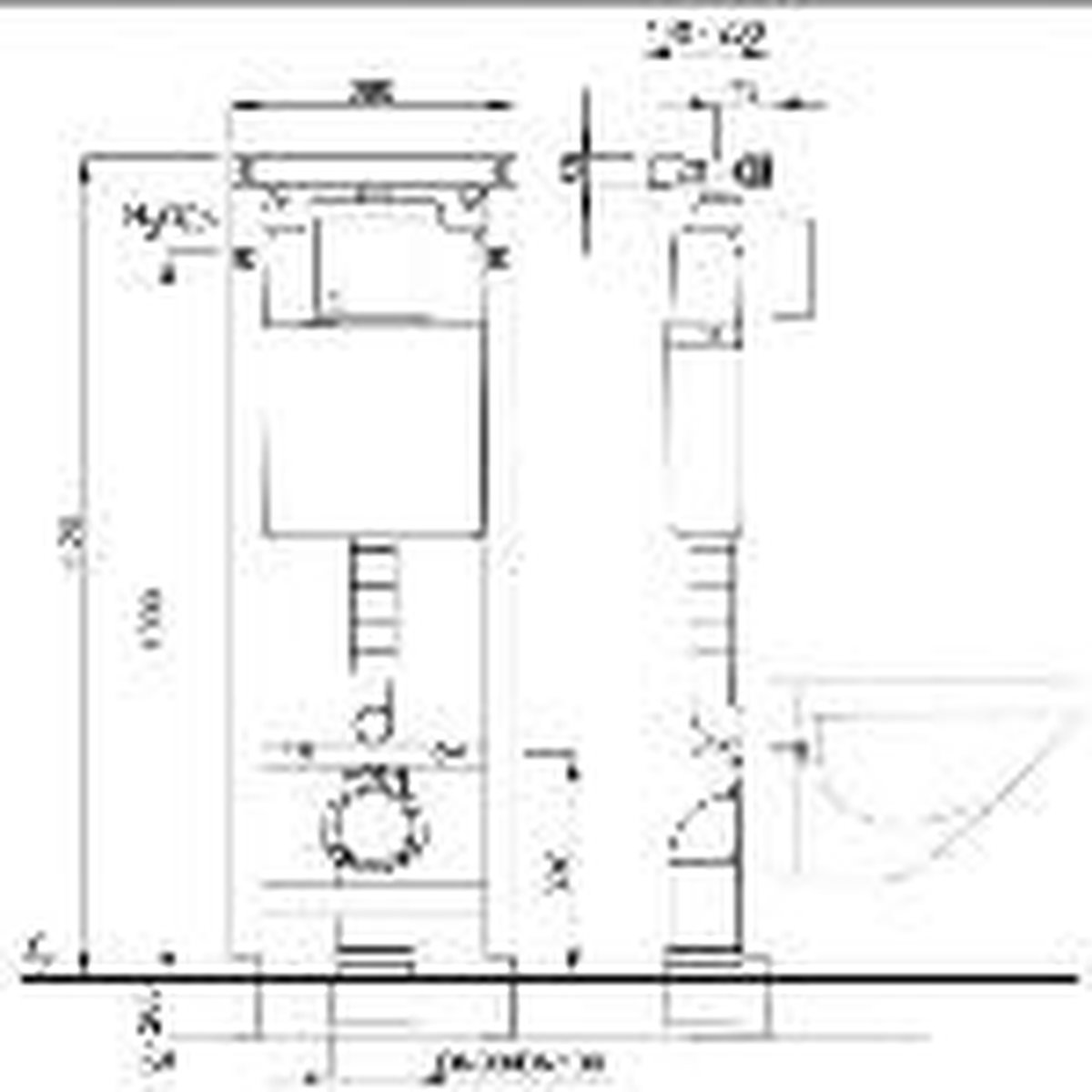 Wisa WC Wisa XS avec raccord d'eau à fonctionnement frontal 16x2 ...