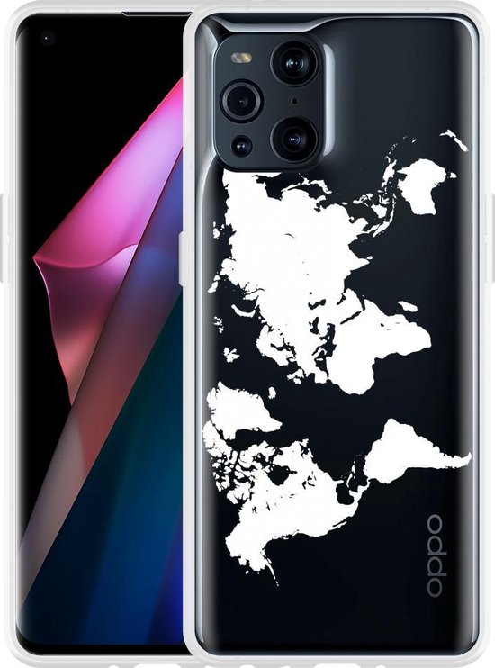Oppo Find X3 Pro Hoesje World Map - Designed by Cazy | bol.com