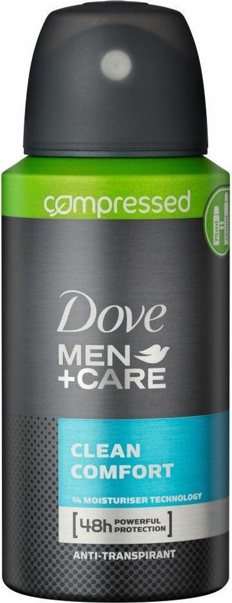 Dove Men Deodorant Spray Clean Comfort Compressed 75 ml | bol.com