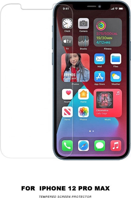 geschikt voor Apple iPhone 12 Pro Max screen protector - tempered glass ...