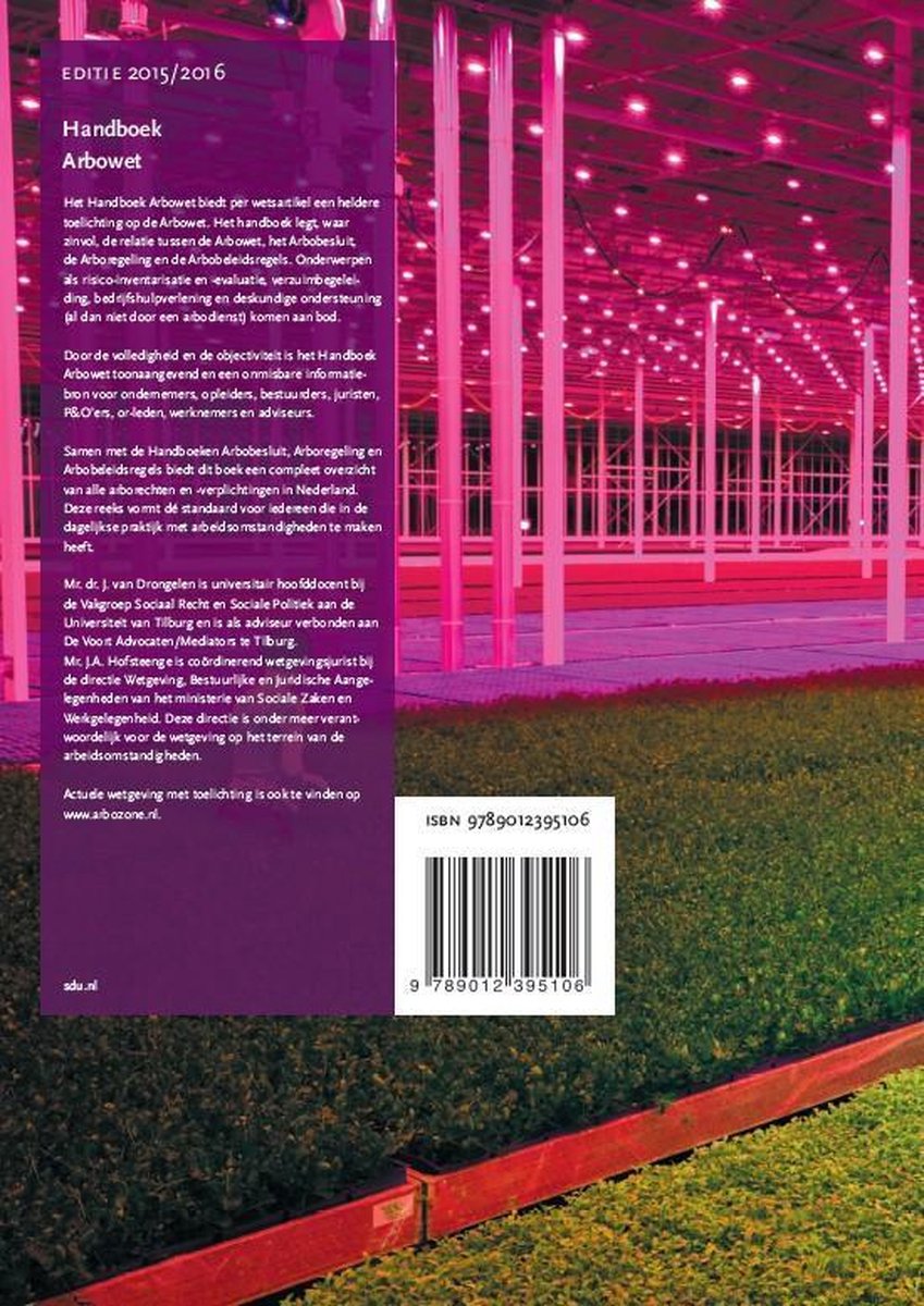 Handboek Arbowet 2015-2016 | 9789012395106 | J. van Drongelen | Boeken ...