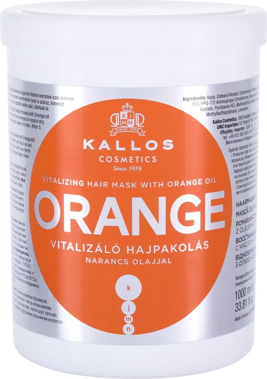 Kallos - Orange Hair Mask - Revitalizační vlasová maska | bol.com