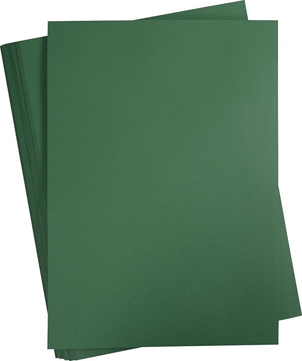 Gekleurd Karton, A2, 420x594 mm, 180 gr, donkergroen, 100 vel/ 1 doos ...