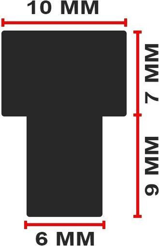 Set van 150 pvc dopjes, buffers, deurdempers (type 4, zwart, 6 mm) | bol.com