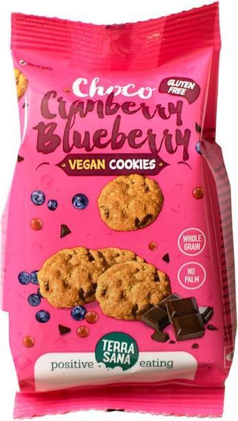 Terrasana Koekjes Choco-Cranberry-Blueberry 150 gram | bol