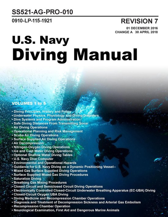 U.S. Navy Diving Manual - Revision 7 Change A - Latest Version April ...