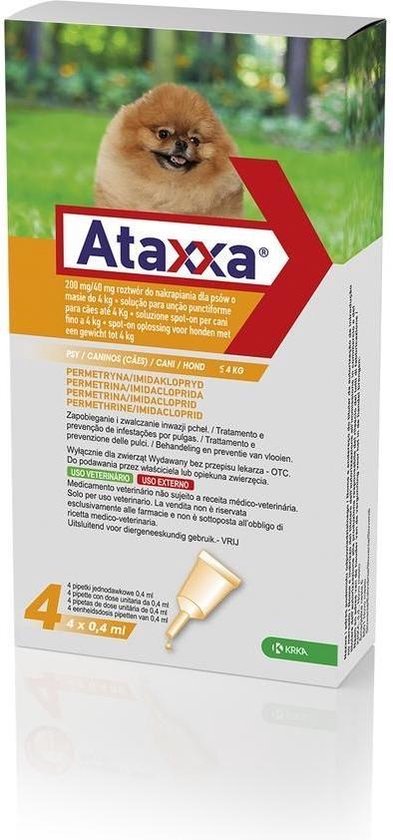 Ataxxa Spot On Hond 500/100mg - 4-10kg | bol.com