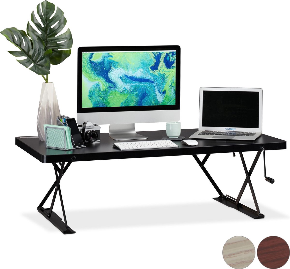 Relaxdays Zit-sta verhoger - bureau verhoger - hoogte verstelbaar ...