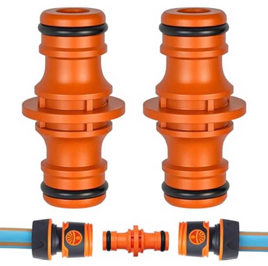 Dubbele Slangkoppelingen voor Tuin en Huis - 1/2 Inch Verlengkoppeling ...