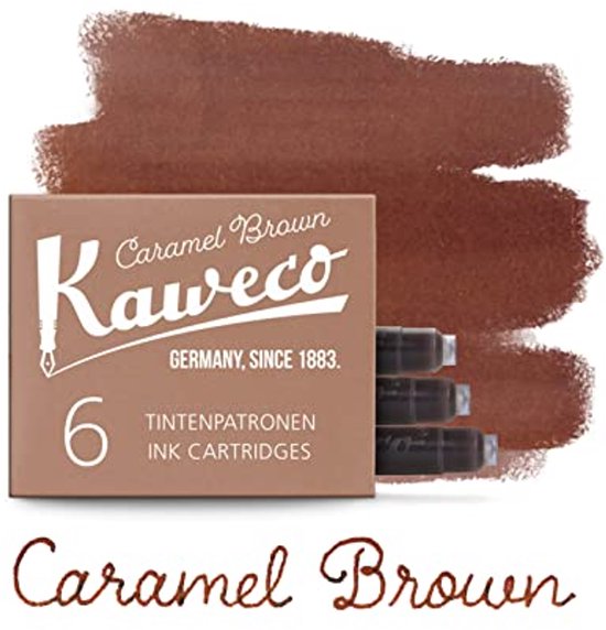 Inktpatronen voor schrijfgerei - 6 stuks Caramel Brown | bol