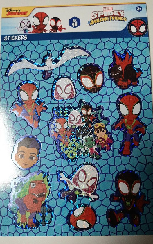 Marvel - 6 stickervellen Spidey amazing friends - Disney junior ...