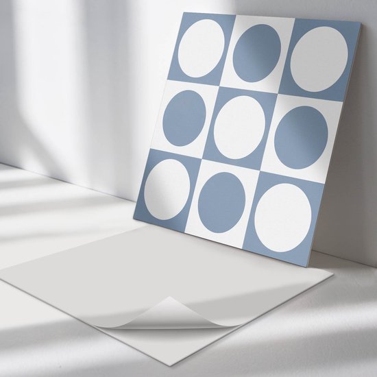 Wallfluent Vinyl Tegels - Geometrische Cirkels in Een Raster Vloer ...