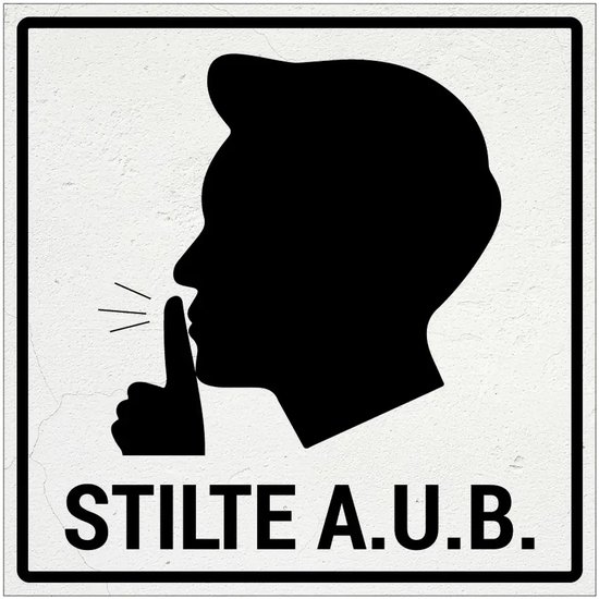 Stilte aub bord - Sign Again - 10 x 10 cm | bol