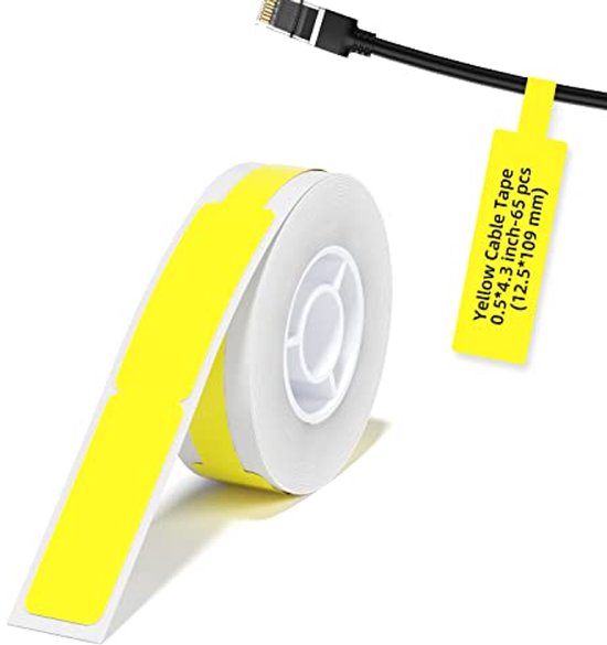 Label Maker Tape 0,5 inch Gelamineerd Kabel Etikettering Waterdicht ...