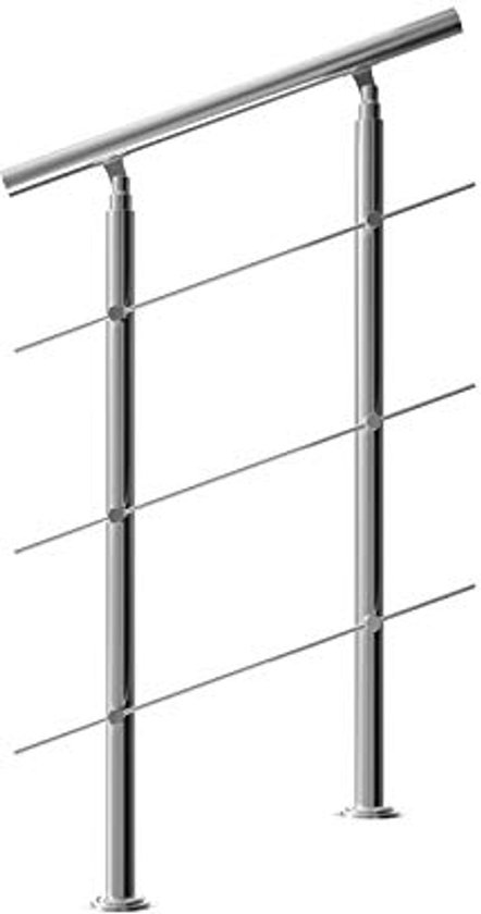 Trapleuning Roestvrij Staal - Verstelbaar 80 cm - Veiligheid en ...