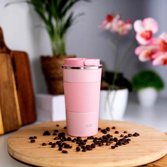 Roze Thermosbeker NILS 0,51L - Ideaal voor Auto, Reizen & Kamperen | bol