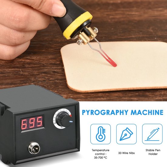 TrendWave Pyrography Kit – Houtbrander Pyrografie – Temperatuur ...