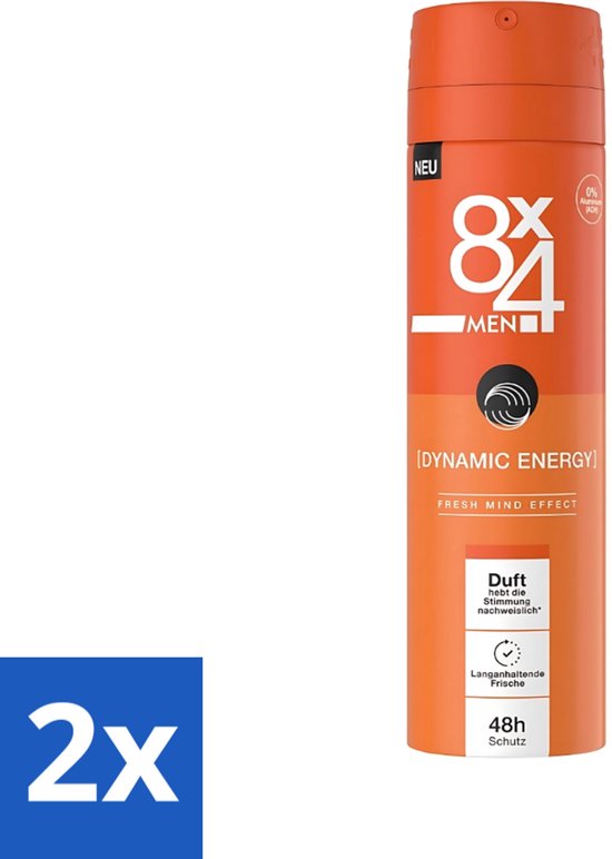 2 x 8 x 4 Deospray Men - Dynamic Energy - Deodorant - Energieke ...