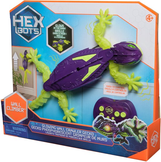 Hex Bots Wall Crawler Gecko RC - Glow in the Dark, 4 jaar | bol