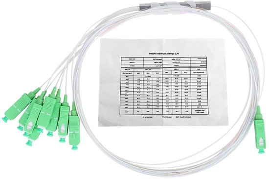 1 x 8 Optische Splitter PLC SM voor Netwerkkabel - Laag Invoerverlies ...