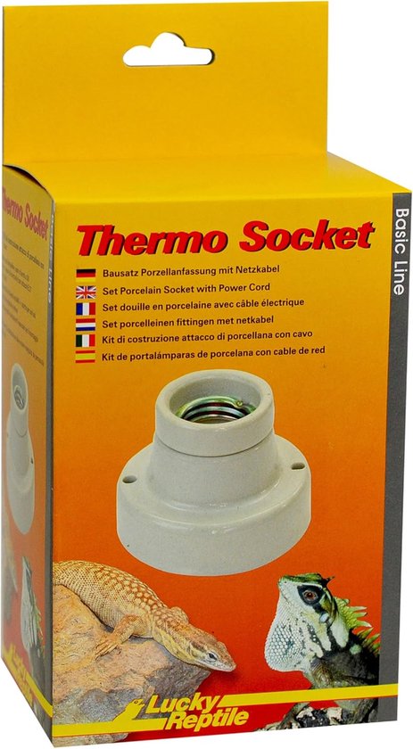 Thermo Socket E27 Lampfitting met Netsnoer - Porseleinen Fitting voor ...