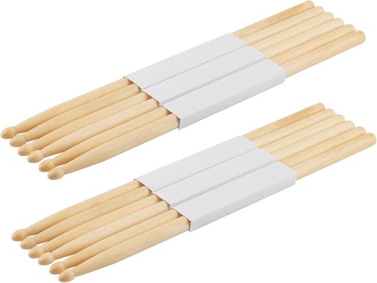 6 Pairs 5A Drum Sticks - Maple Wood Drumsticks - Houten Drumsticks voor ...