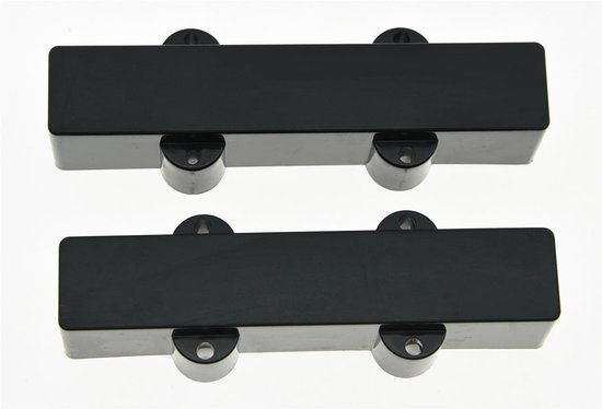 Set of 2 Black Sealed Closed Bass Pickup Covers Neck/Bridge for 4 ...