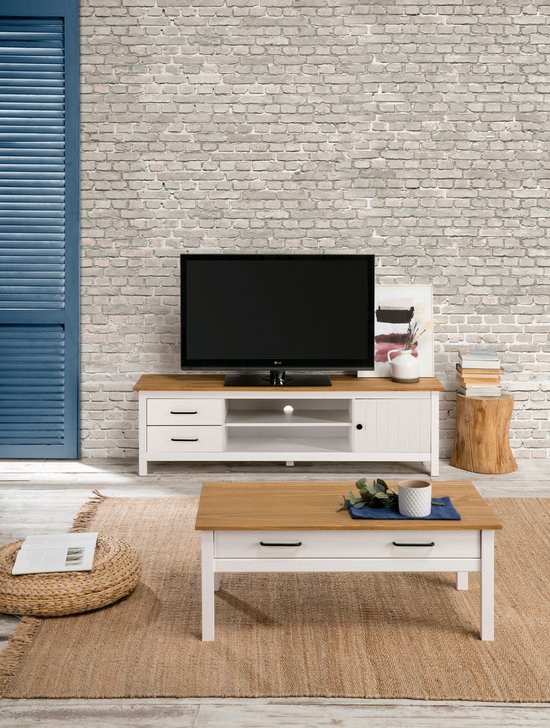 Marckeric - Salontafel Miranda - Wit - 100x55x40cm | bol