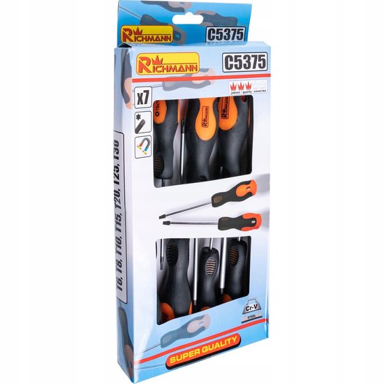 Richmann Torx Schroevendraaierset 7 Delig Cr-Mo Staal | bol