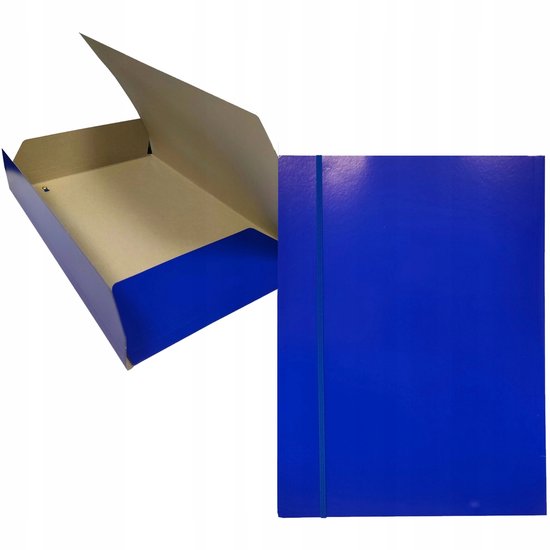 Bantex A4 Kartonnen Map met Elastiek - Navy Blauw | bol
