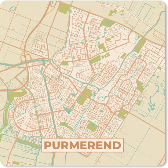 Stadskaart - Purmerend - Vintage - Plattegrond | bol.com